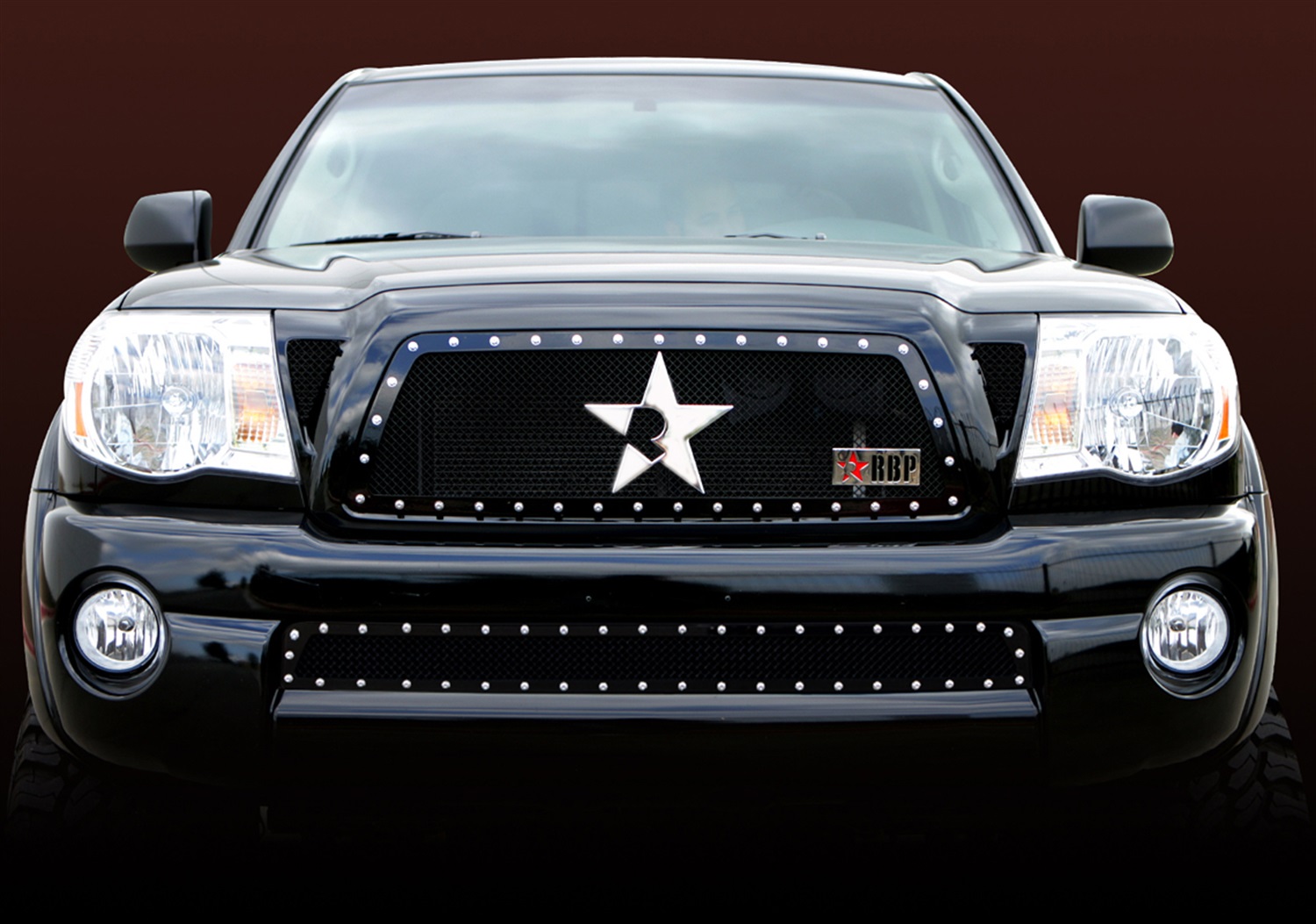 RBP 252895 Rx Series Black Studded Frame Bumper Grille | THMotorsports