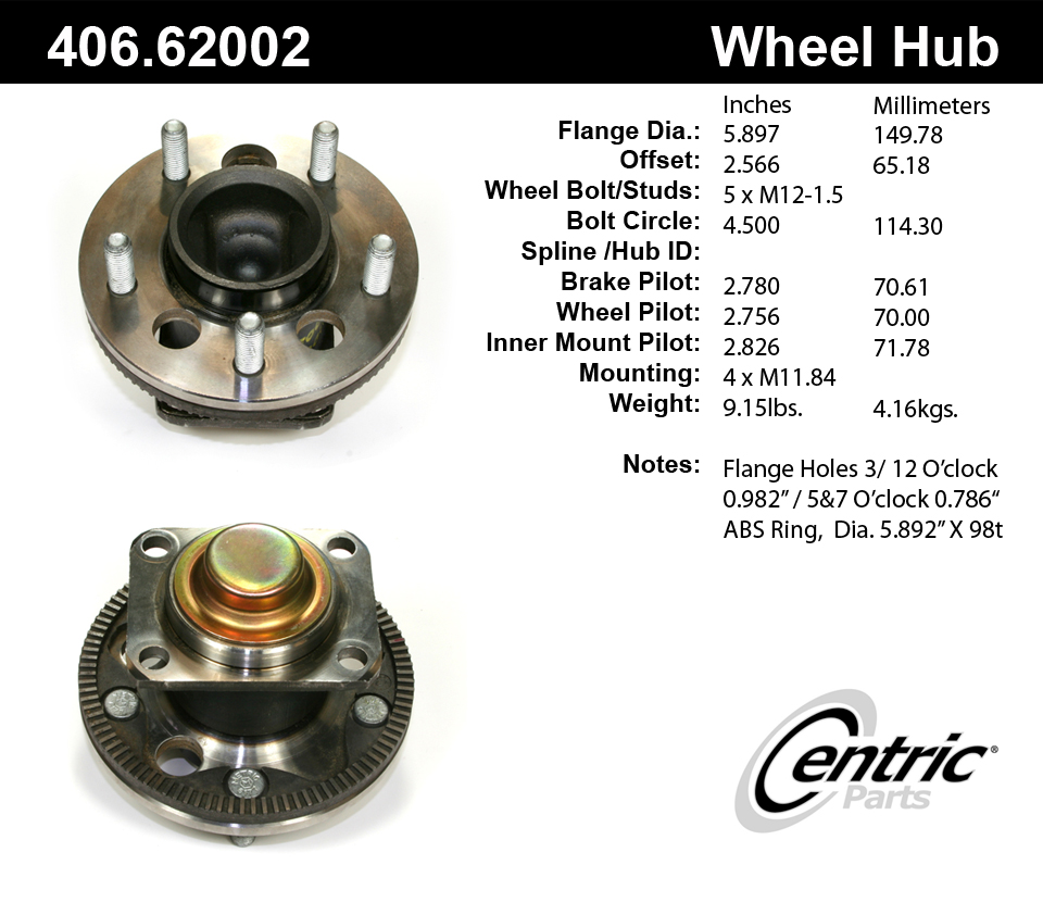 Centric 406.62002 Wheel Bearing | THMotorsports