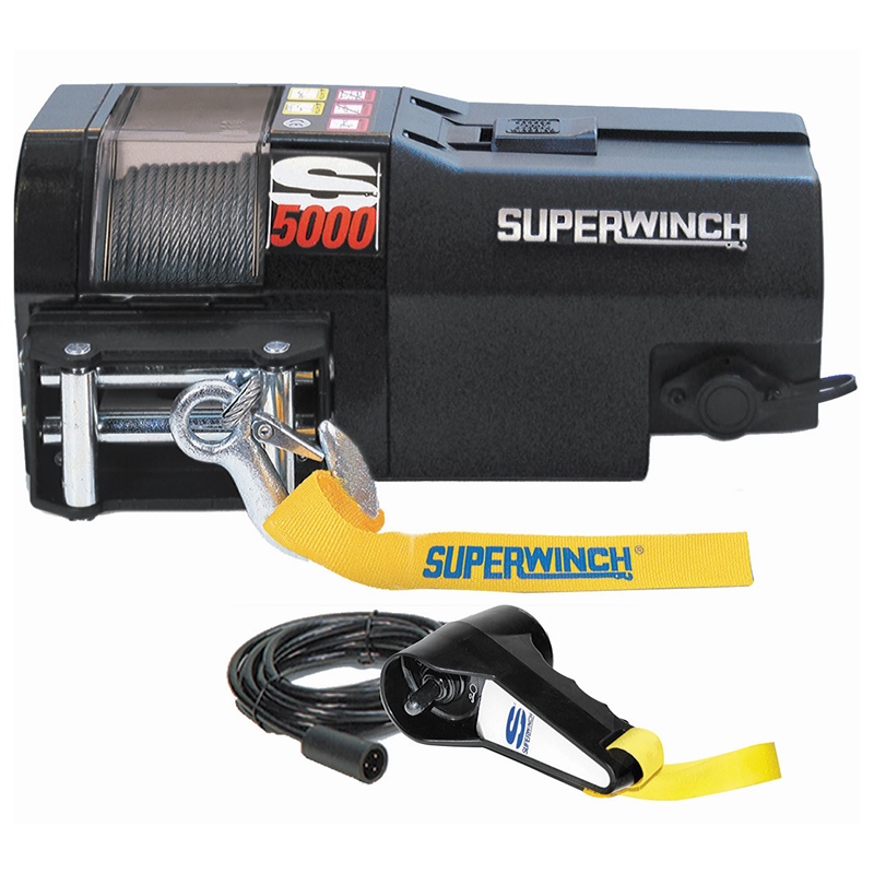 Superwinch 1455200 Superwinch 5500 LBS 12V DC 7/32in x 60ft Steel Rope ...