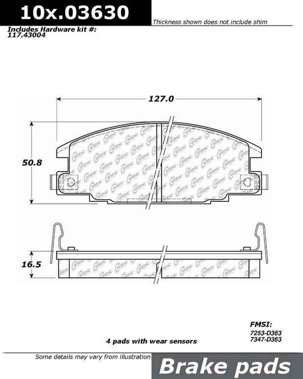 Centric 100.03630 Brake Pads | THMotorsports