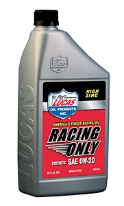 Lucas Oil 10291 Synthetic Sae 0w-20 Racing Oil | THMotorsports